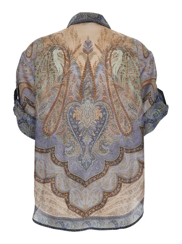 Zimmermann Wanderlust' Silk Shirt With Classic Collar - Multicolor