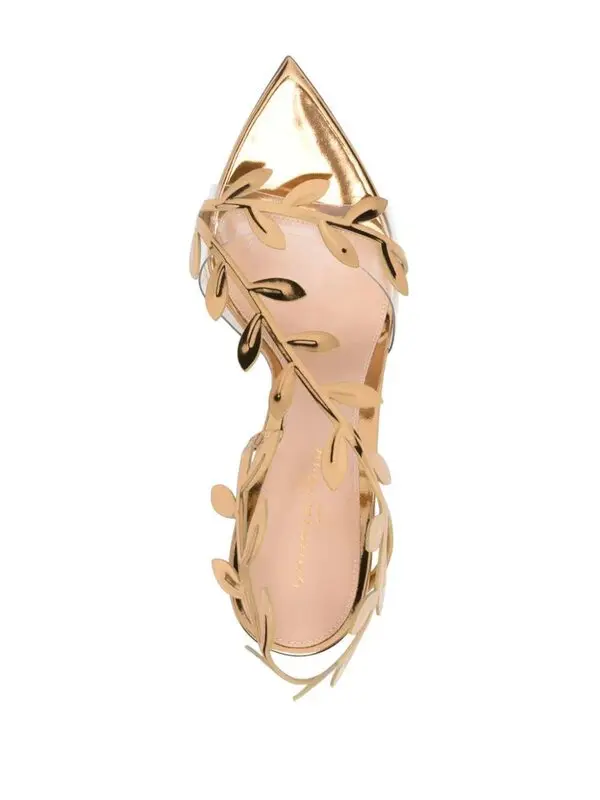 GIANVITO ROSSI Flavia 105mm Leaf Pattern Sandals - Multicolor