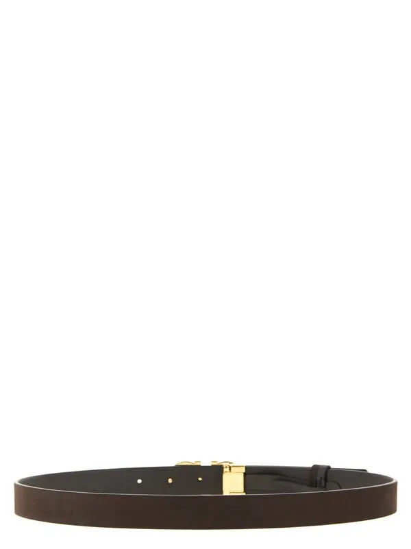 FERRAGAMO Gancini Reversible Belt - Brown