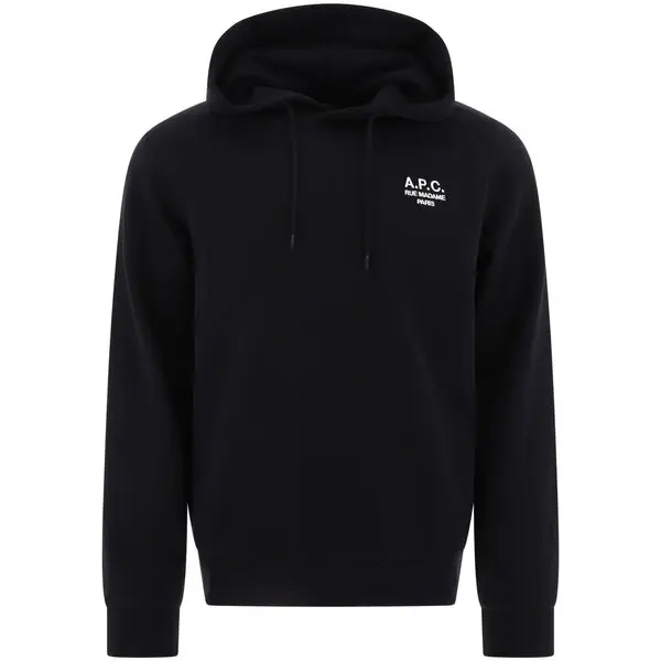 A.p.c. Logo Print Hoodie - Blue