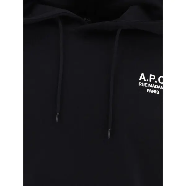 A.p.c. Logo Print Hoodie - Blue