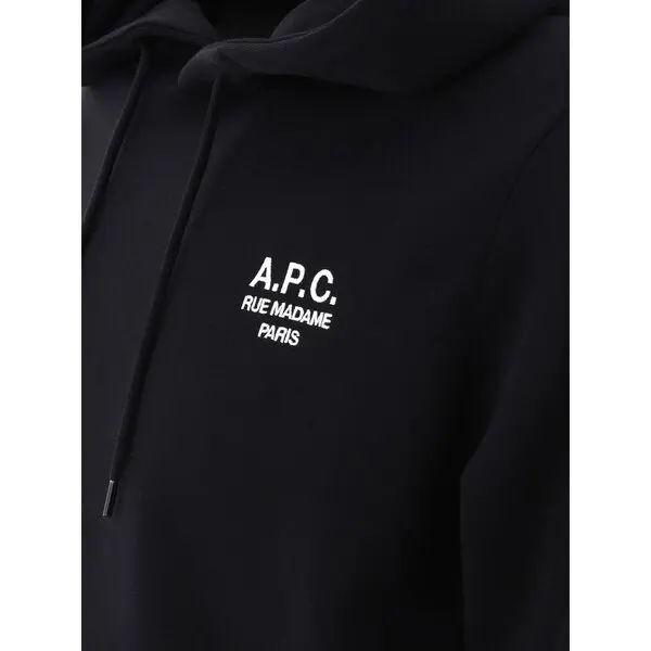 A.p.c. Logo Print Hoodie - Blue