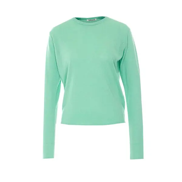 Auralee Super Fine Cashmere And Silk Blend Sweater - Green
