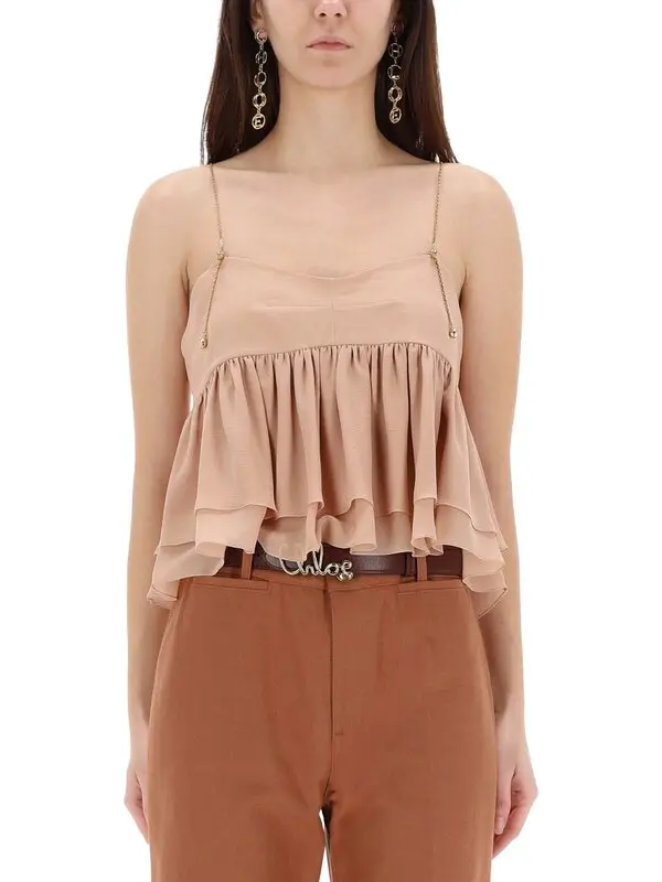 Chloé Sleeveless Silk Top