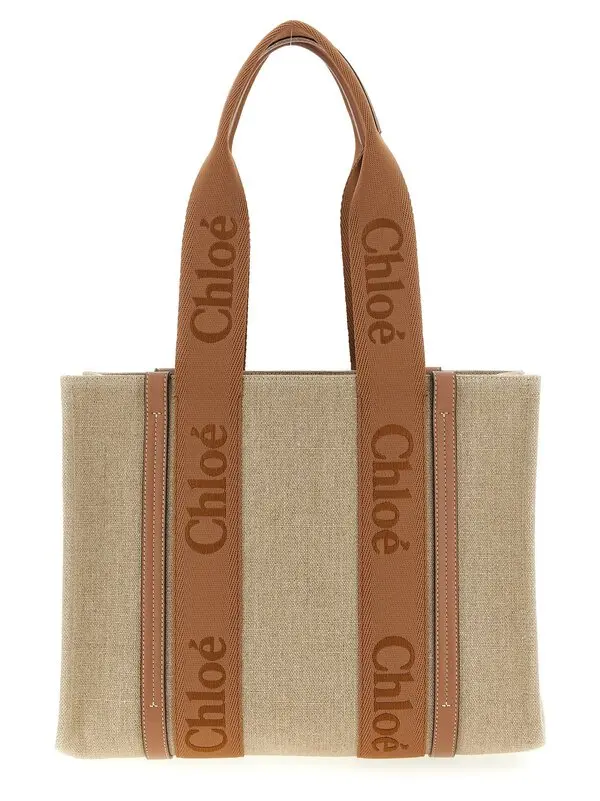 Chloé Woody Medium' Shopping Bag - Brown