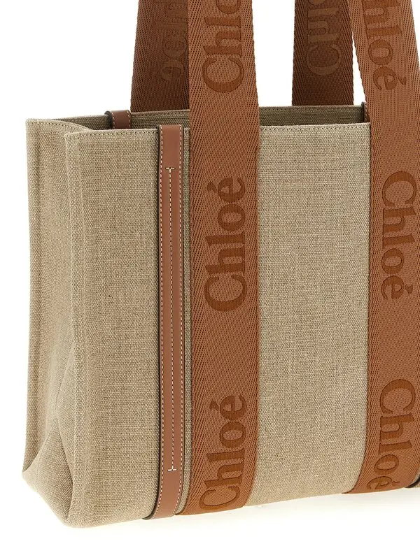Chloé Woody Medium' Shopping Bag - Brown