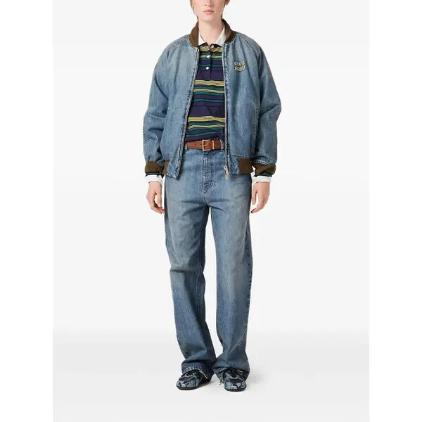 Miu Miu Stonewashed Effect Wide-leg Jeans - Blue