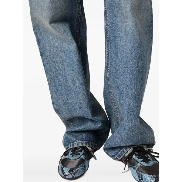 Miu Miu Stonewashed Effect Wide-leg Jeans - Blue