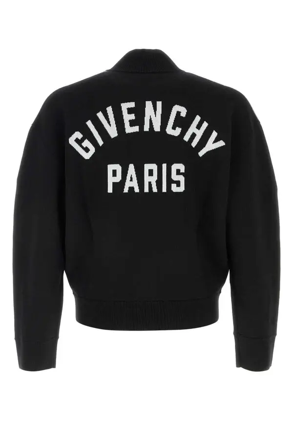 Givenchy Stretch Wool Blend Zip-up Cardigan