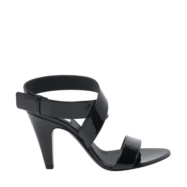 Alaïa Patent Leather Cone Heel Sandals - Black