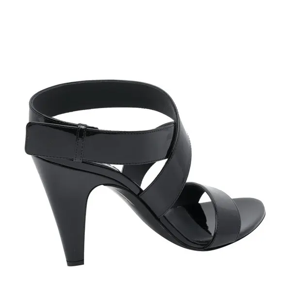 Alaïa Patent Leather Cone Heel Sandals - Black