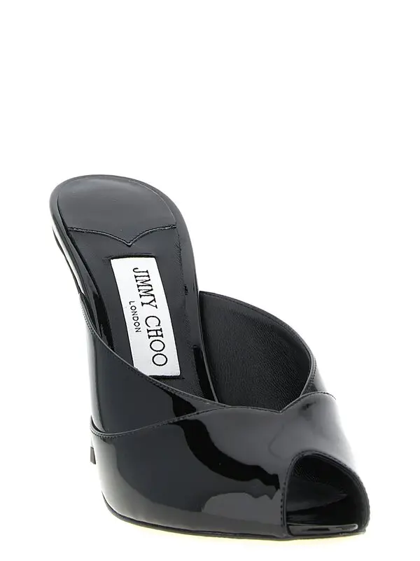 JIMMY CHOO Brigitte Mule With High Heel - Black