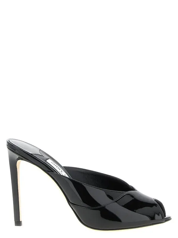 JIMMY CHOO Brigitte Mule With High Heel - Black
