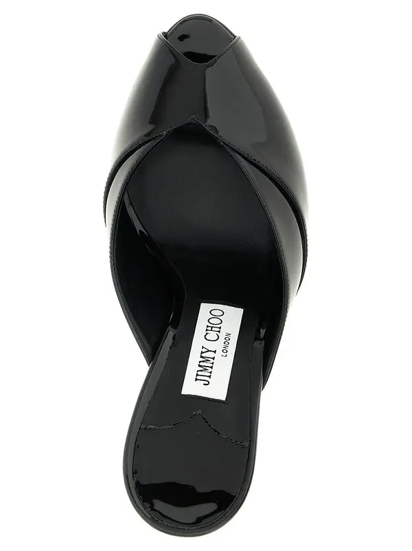 JIMMY CHOO Brigitte Mule With High Heel - Black