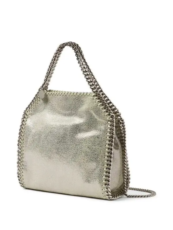 Stella McCartney Falabella Mini Metallic Tote Bag - Silver
