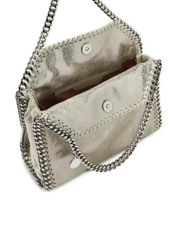Stella McCartney Falabella Mini Metallic Tote Bag - Silver