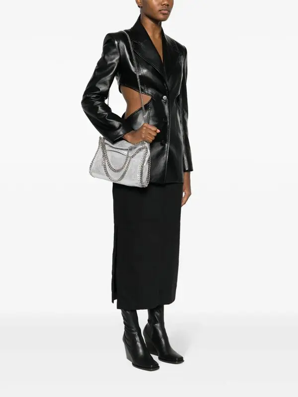 Stella McCartney Falabella Mini Metallic Tote Bag - Silver