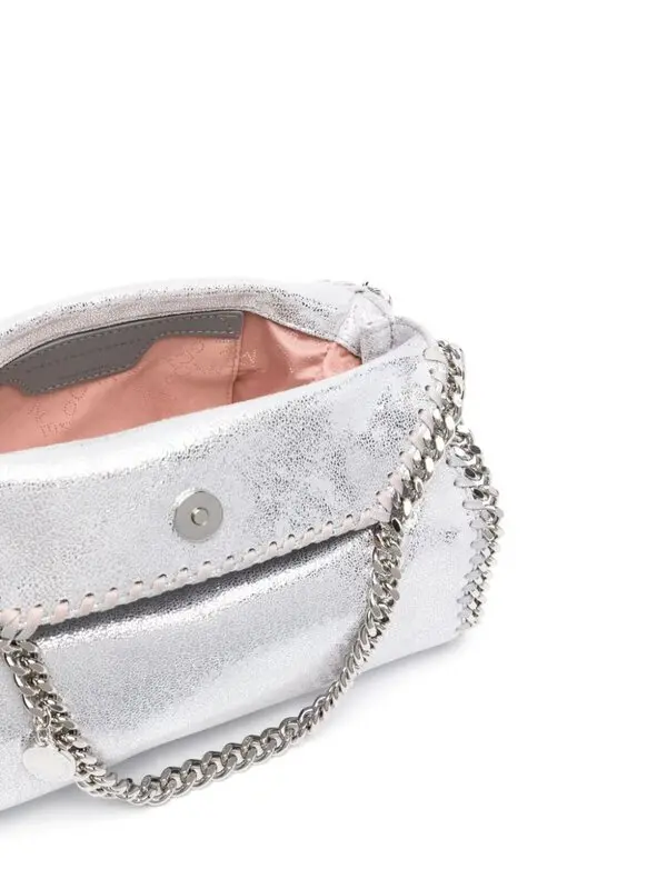Stella McCartney Falabella Mini Metallic Tote Bag - Silver
