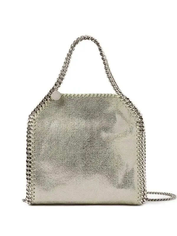 Stella McCartney Falabella Mini Metallic Tote Bag - Silver