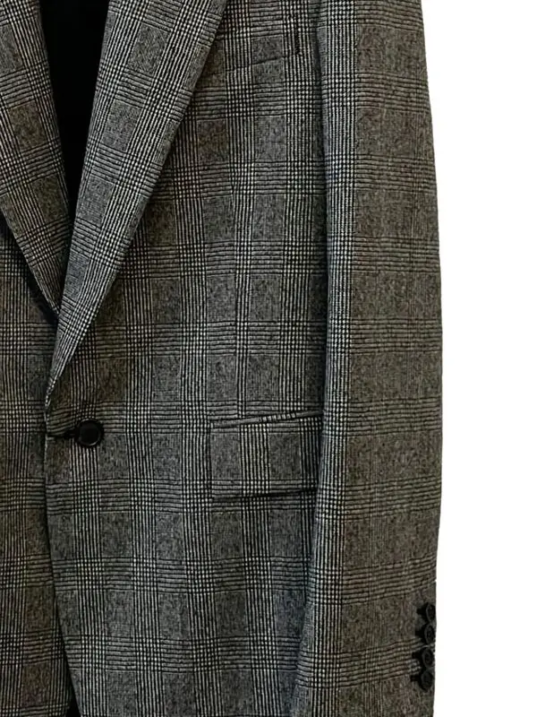 Saint Laurent Flannel Single-breasted Jacket - Multicolor