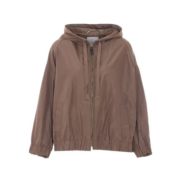 Max Mara Hooded Long-sleeve Zip-up Raincoat