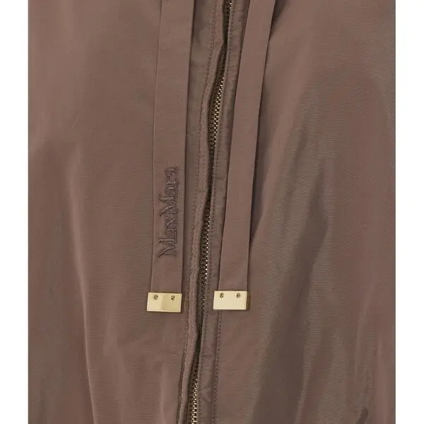 Max Mara Hooded Long-sleeve Zip-up Raincoat