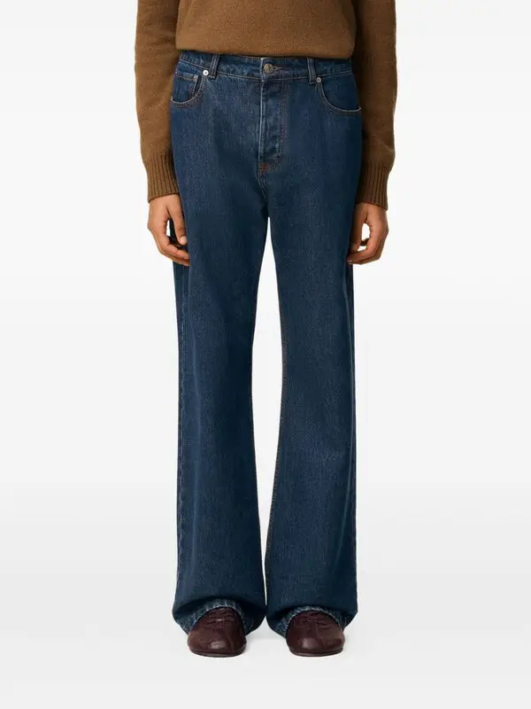 AMI Paris Wide Leg Denim Jeans
