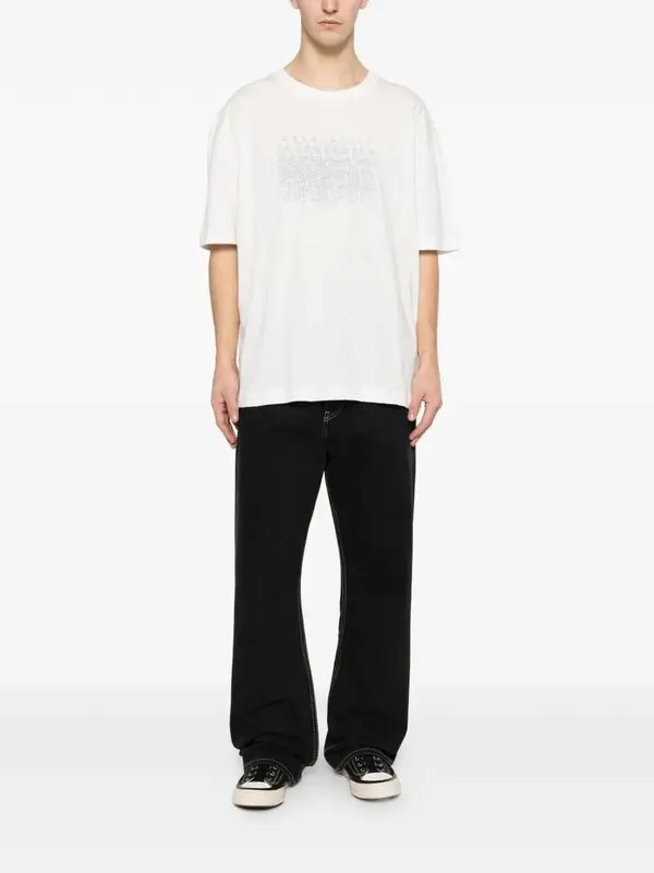 MAISON MARGIELA Graphic-print Cotton T-shirt - White