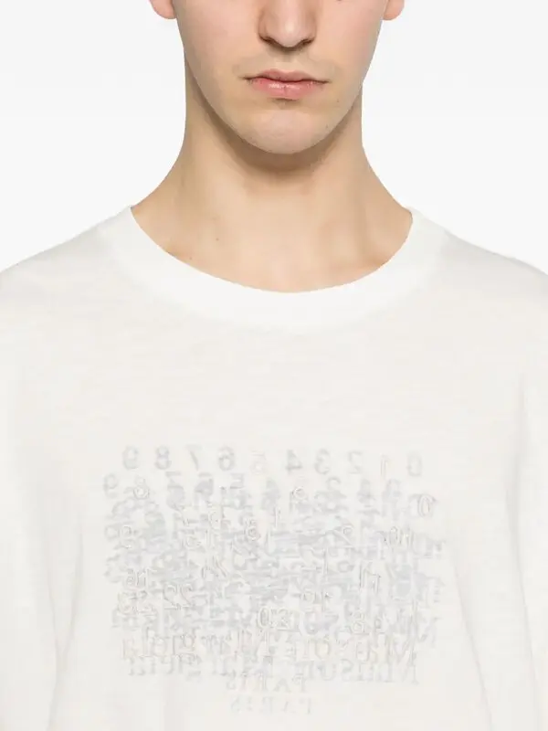 MAISON MARGIELA Graphic-print Cotton T-shirt - White