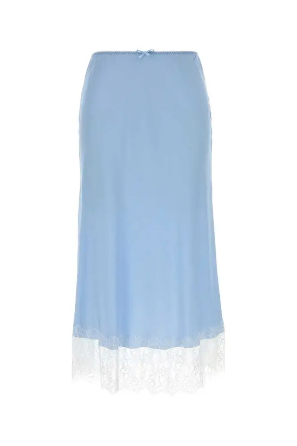 Moschino Light Satin Skirt - Blue