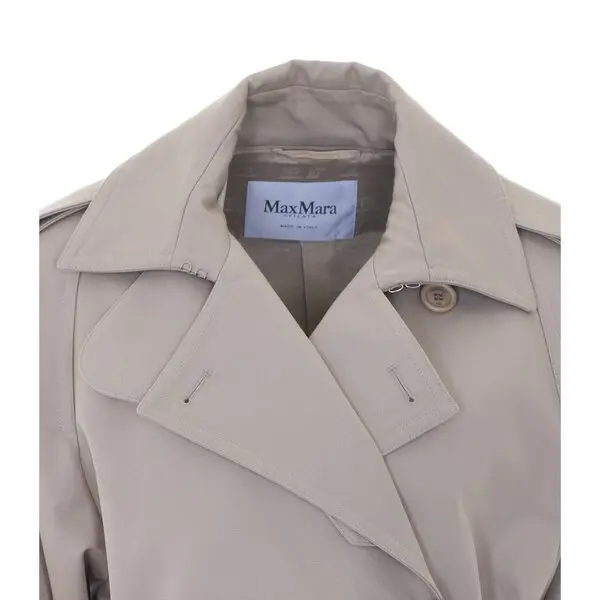 Max Mara Belted Trench Coat - Gray