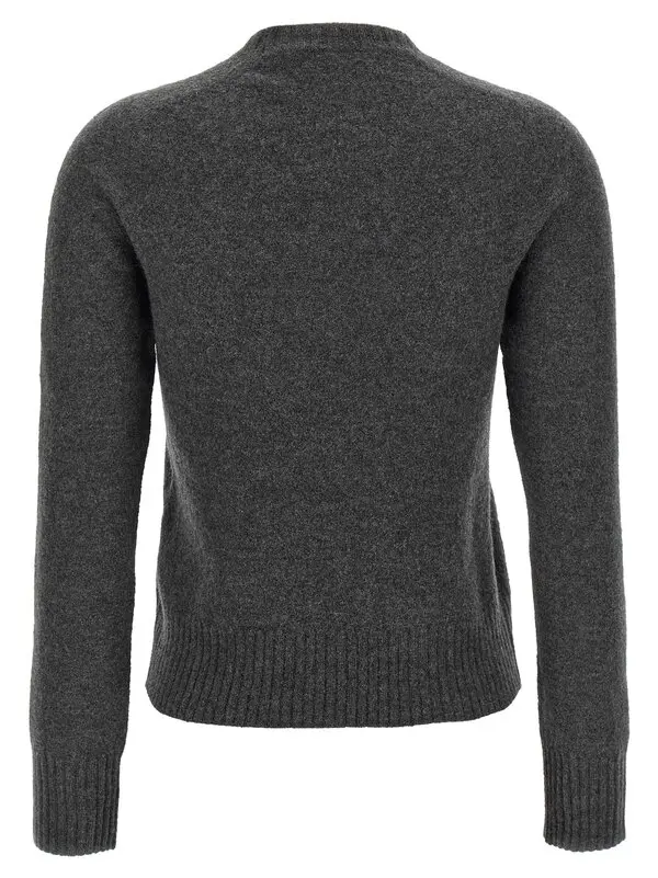 JIL SANDER Wool Crew Neck Sweater - Gray