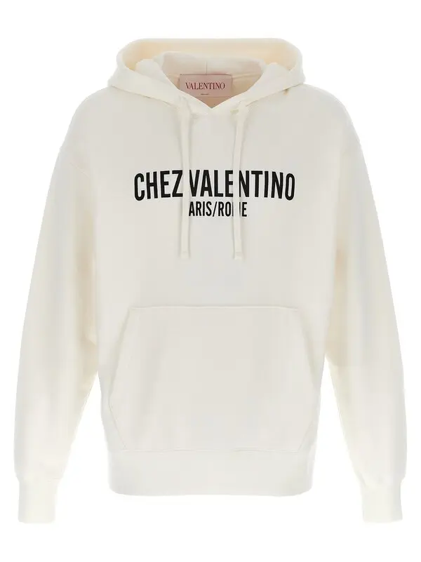 Valentino Garavani Oversized Hoodie With Front Print - White