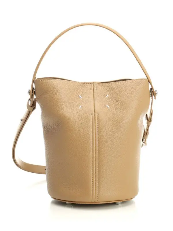 MAISON MARGIELA Calfskin Bucket Bag - Cream