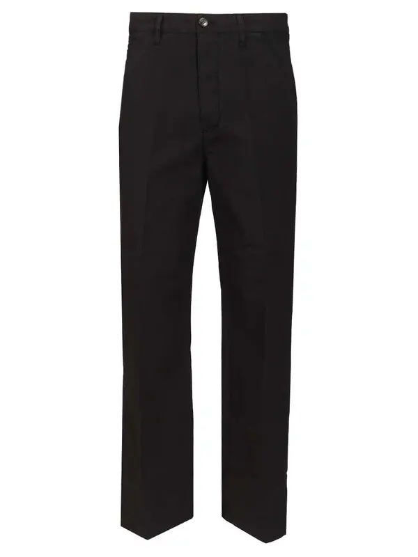 Dries Van Noten Long Cotton Trousers - Black