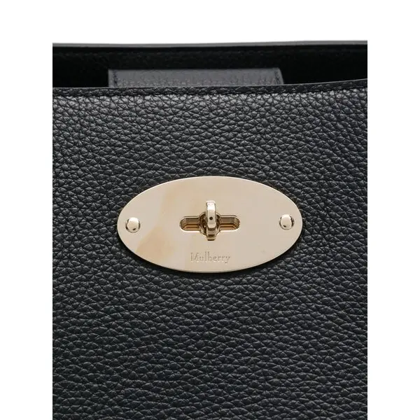 Mulberry Calf Leather Tote Bag With Turn-clasp Fastening