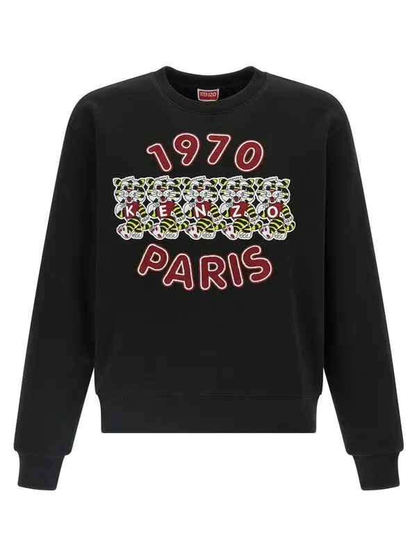Kenzo Wild Tiger Embroidered Sweatshirt - Black