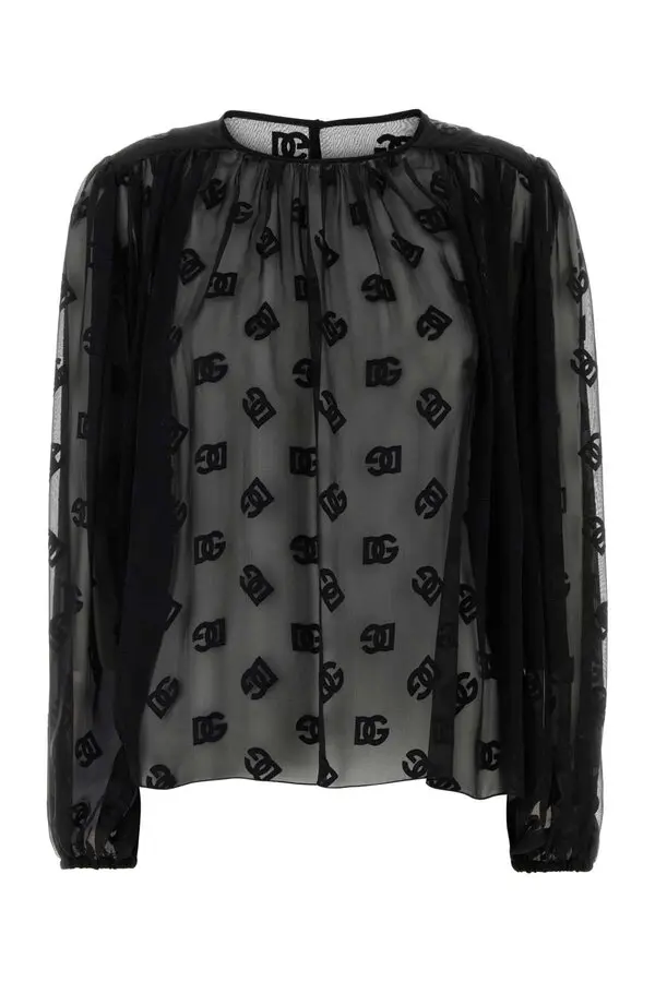 Dolce & Gabbana Organza Blouse - Black