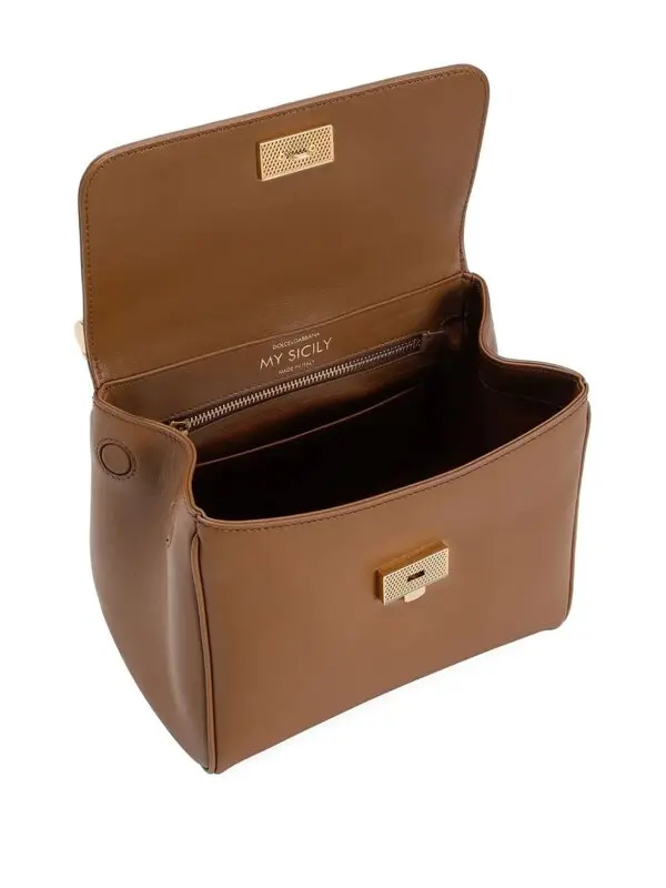 Dolce & Gabbana My Sicily Small Handbag In Plongé Calfskin