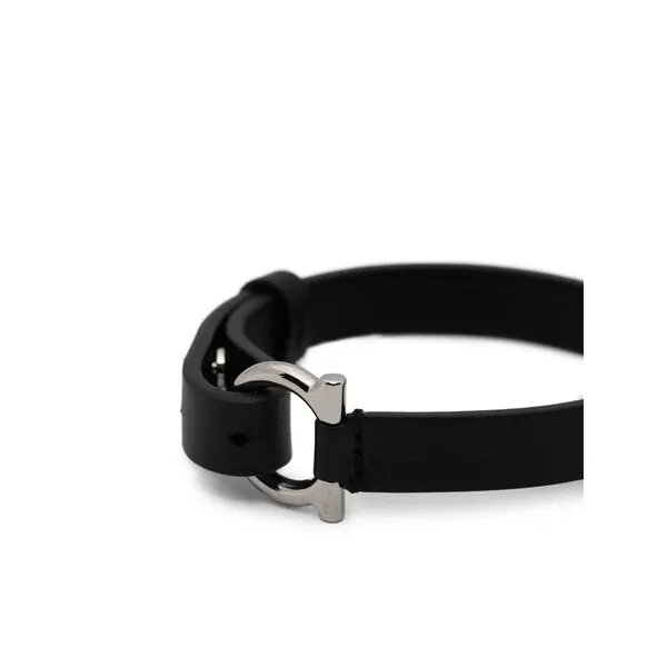 FERRAGAMO Leather Gancini Bracelet
