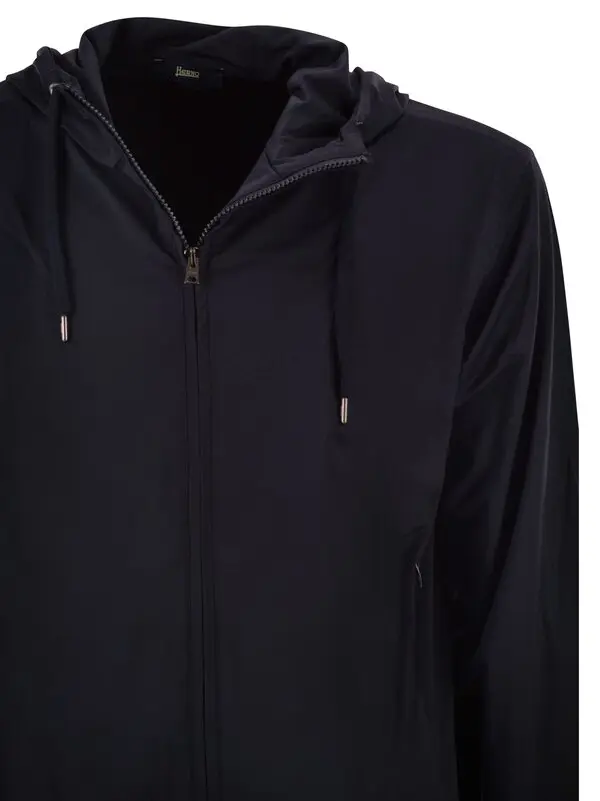 Herno Stretch Techno-nylon Hooded Bomber Jacket - Multicolor