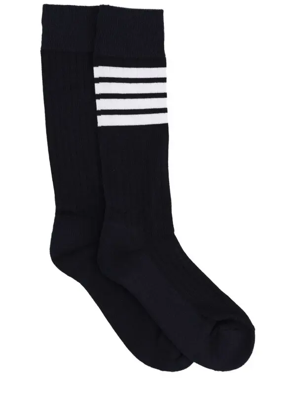 Thom Browne 4-bar Cotton Socks - Blue