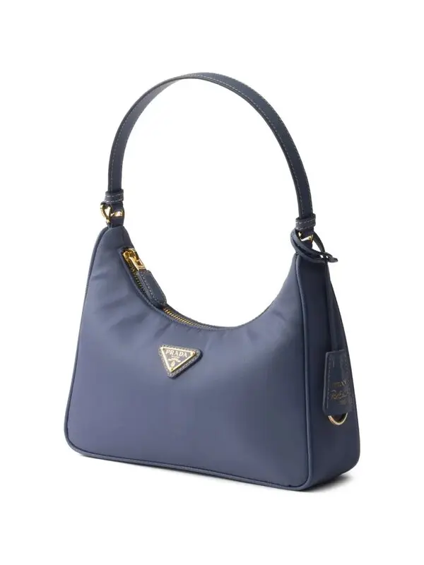 Prada Re-edition 2005 Mini Bag In Re-nylon And Saffiano - Blue