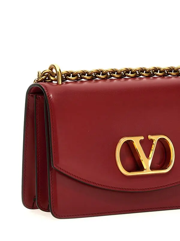 Valentino Garavani Vlogo Signature Leather Shoulder Bag