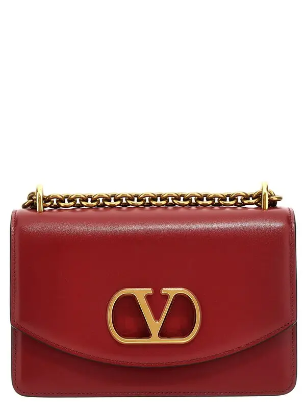 Valentino Garavani Vlogo Signature Leather Shoulder Bag