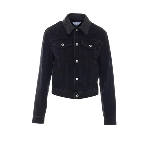 Bottega Veneta Denim Jacket With Leather Trim