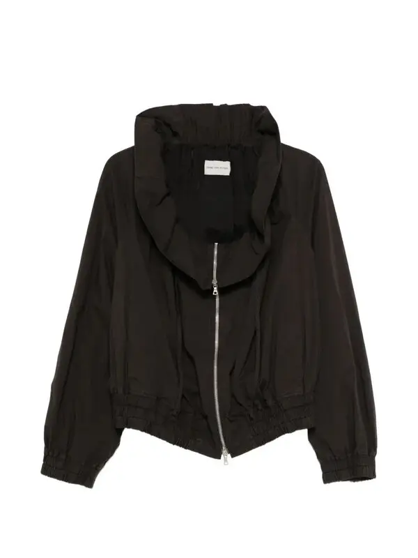 Dries Van Noten Zip-up Jacket With Gathered Neckline