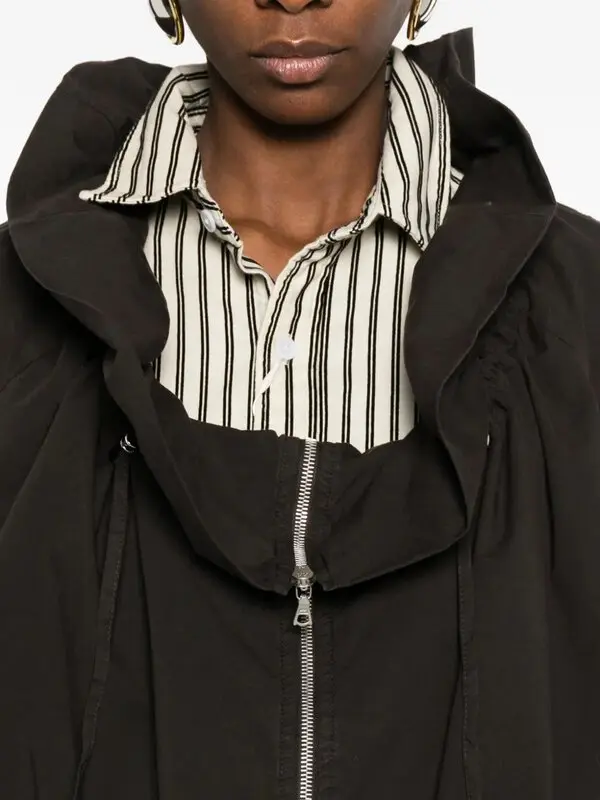 Dries Van Noten Zip-up Jacket With Gathered Neckline