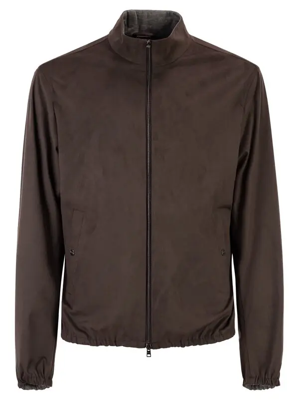 Herno Suede Microfibre Jacket - Brown