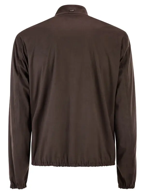 Herno Suede Microfibre Jacket - Brown
